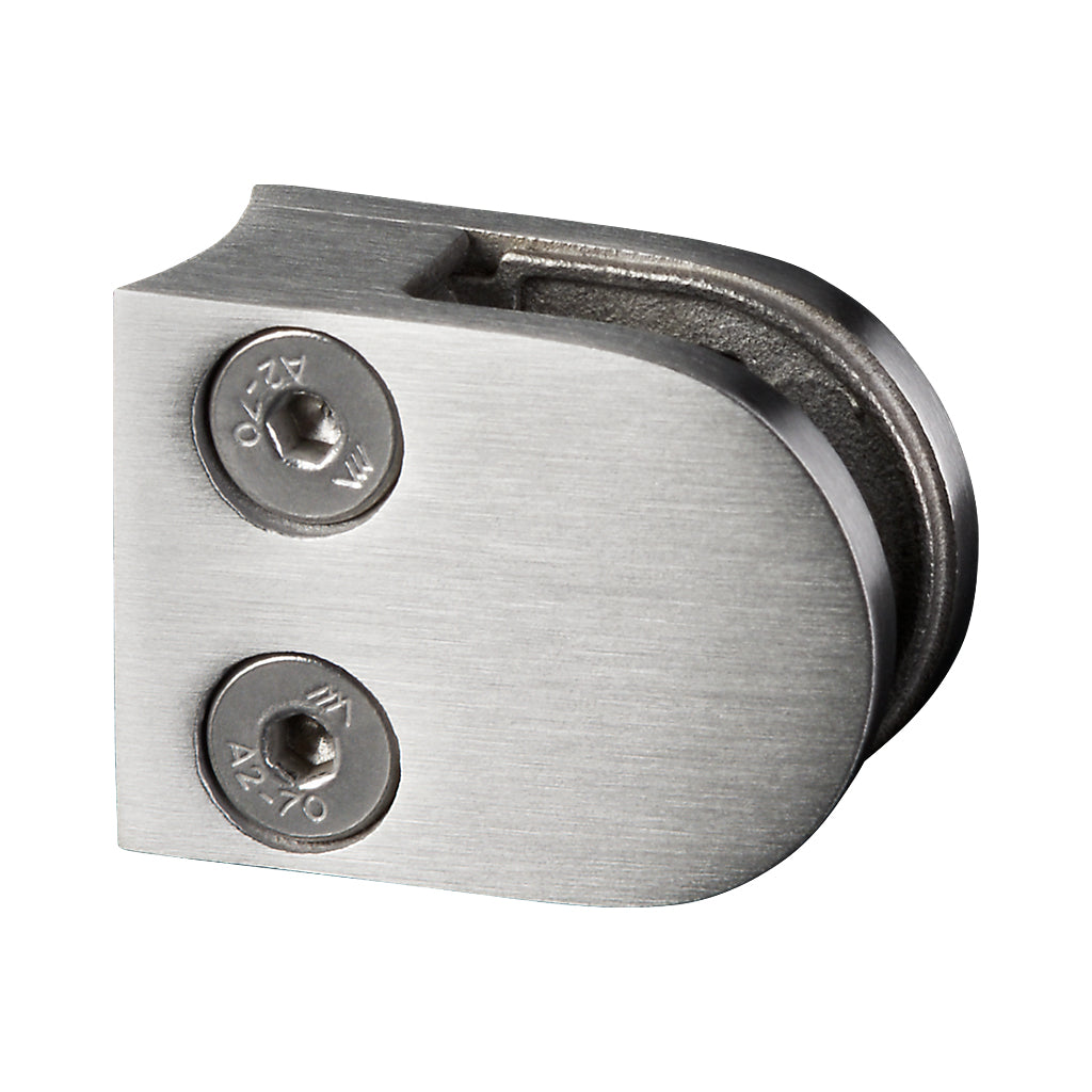 304 Stainless Steel Mini D Glass Clamp To Suit 42.4mm Post - 4mm & 6mm