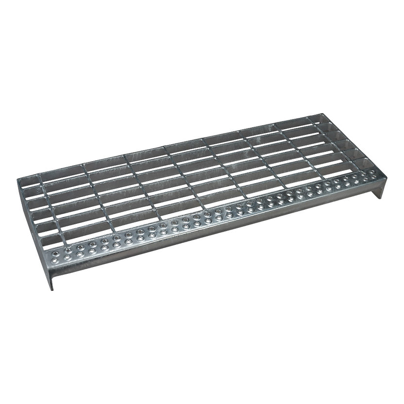 ST1 Galvanised Stair Tread 800 x 288mm Perforated Nosing