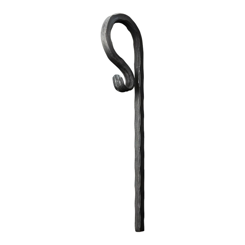 FE9 - Forged Gate Crook 12x12 Hammered Edge Bar - DC Iron