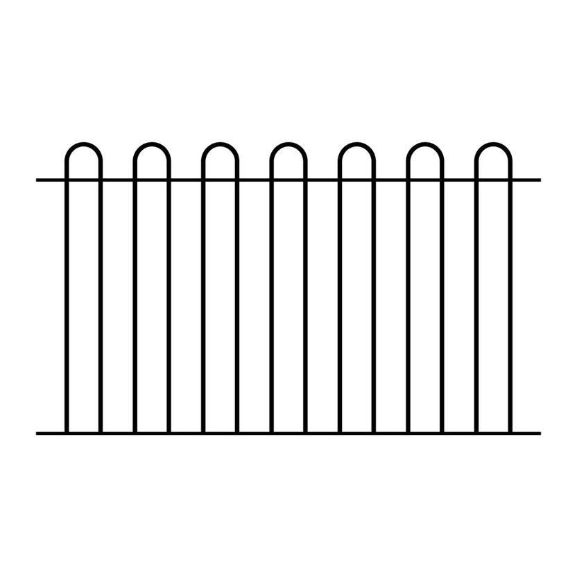 HTP16/1 - Hoop Top Panel 16mm Round Bar - DC Iron