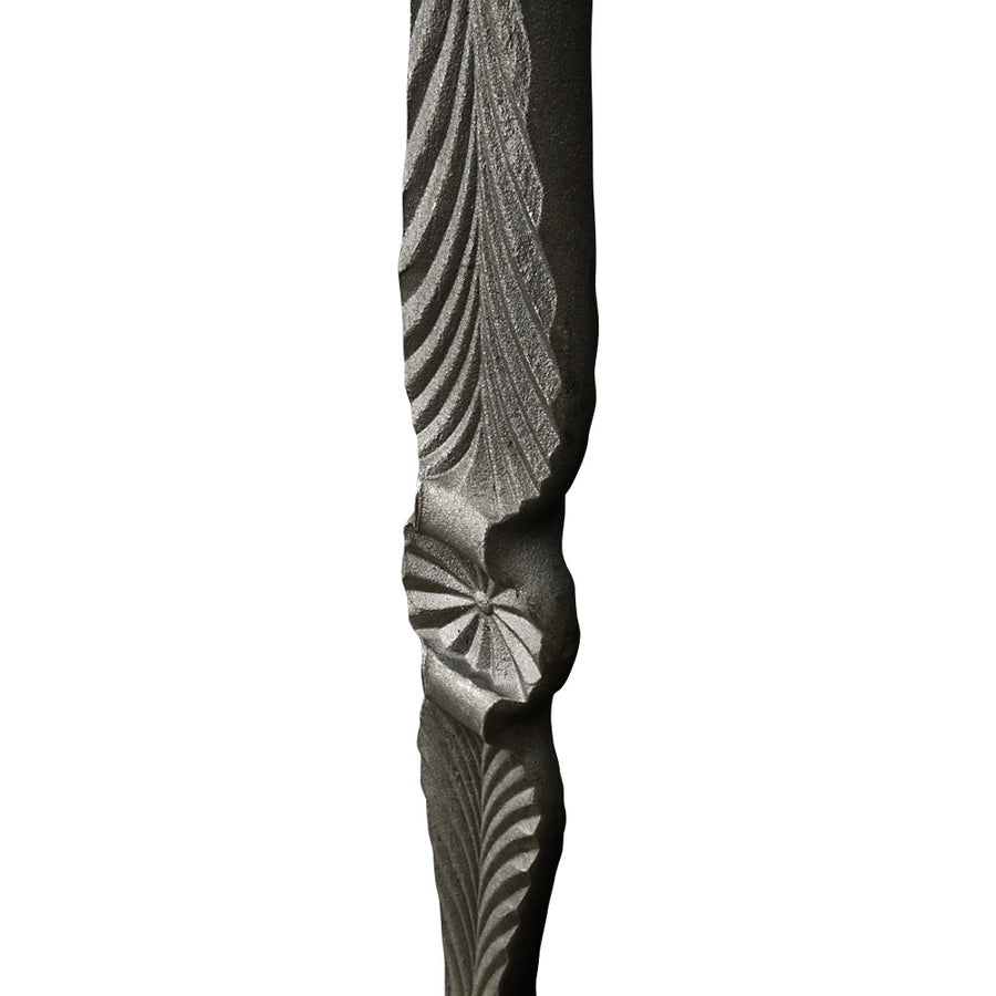 PK7 - 25mm Hammered Bar Fishtail Forged Newal Post - DC Iron