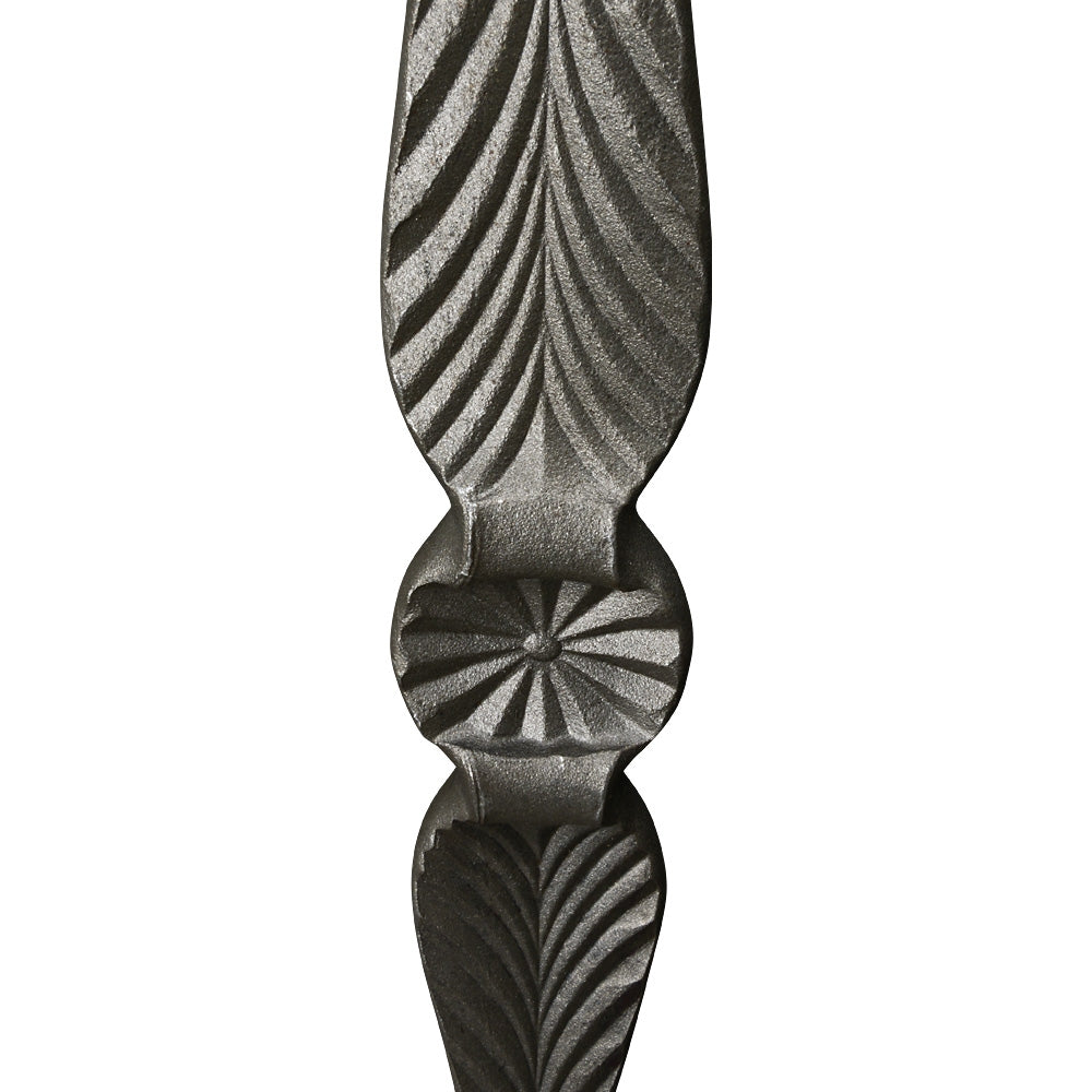 PK7 - 25mm Hammered Bar Fishtail Forged Newal Post - DC Iron